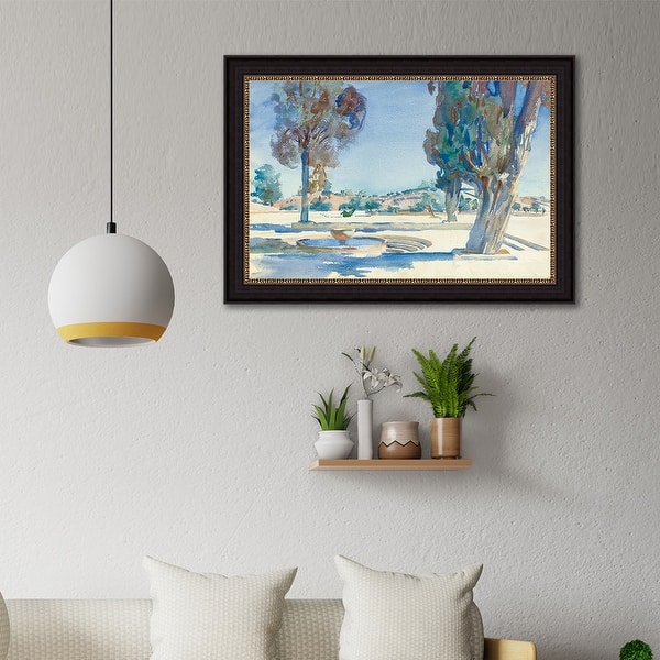 Garden by John Singer Sargent Giclee Print Oil Painting Black Frame Size 26" x 19" - Bed Bath ...